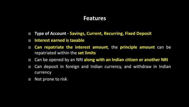 Non Resident Accounts | PPTX | Currencies | Economy