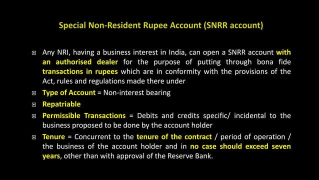 Non Resident Accounts | PPTX | Currencies | Economy