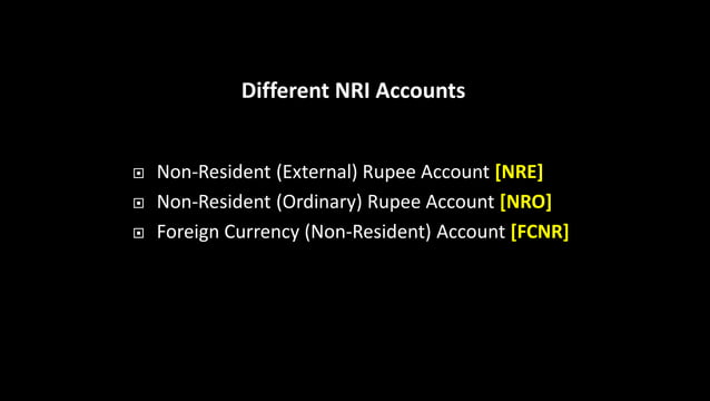 Non Resident Accounts | PPTX | Currencies | Economy