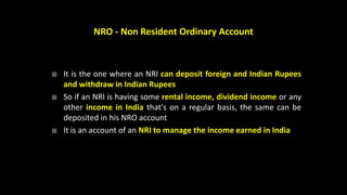 Non Resident Accounts | PPTX