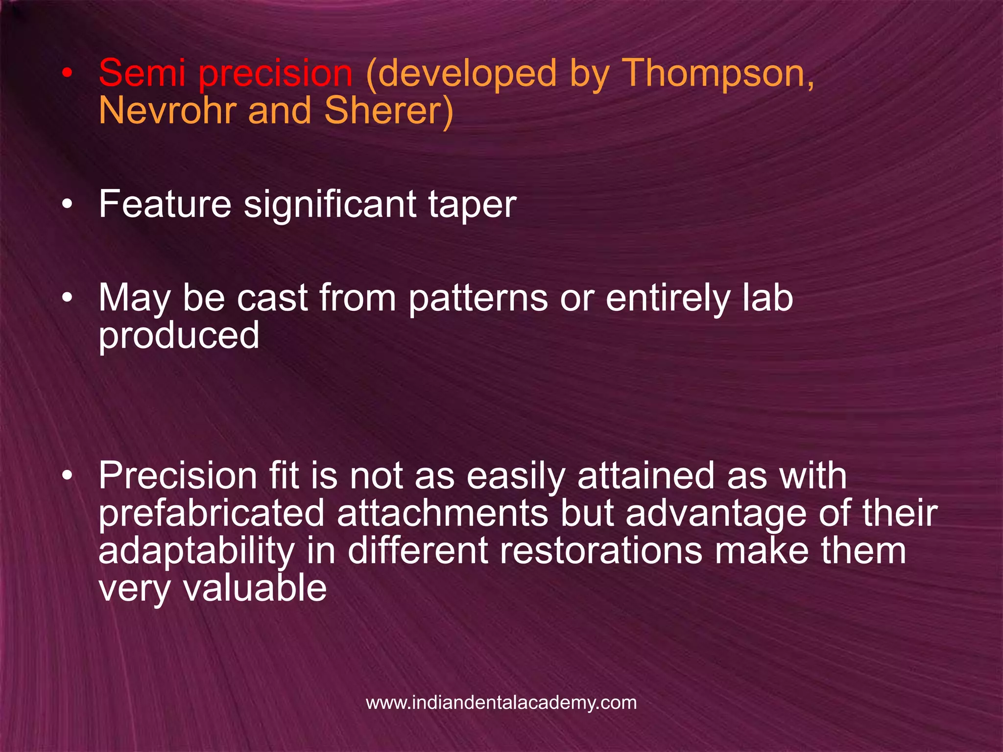 Non rigid connectors in fixed prosthesis / cosmetic dentistry training ...
