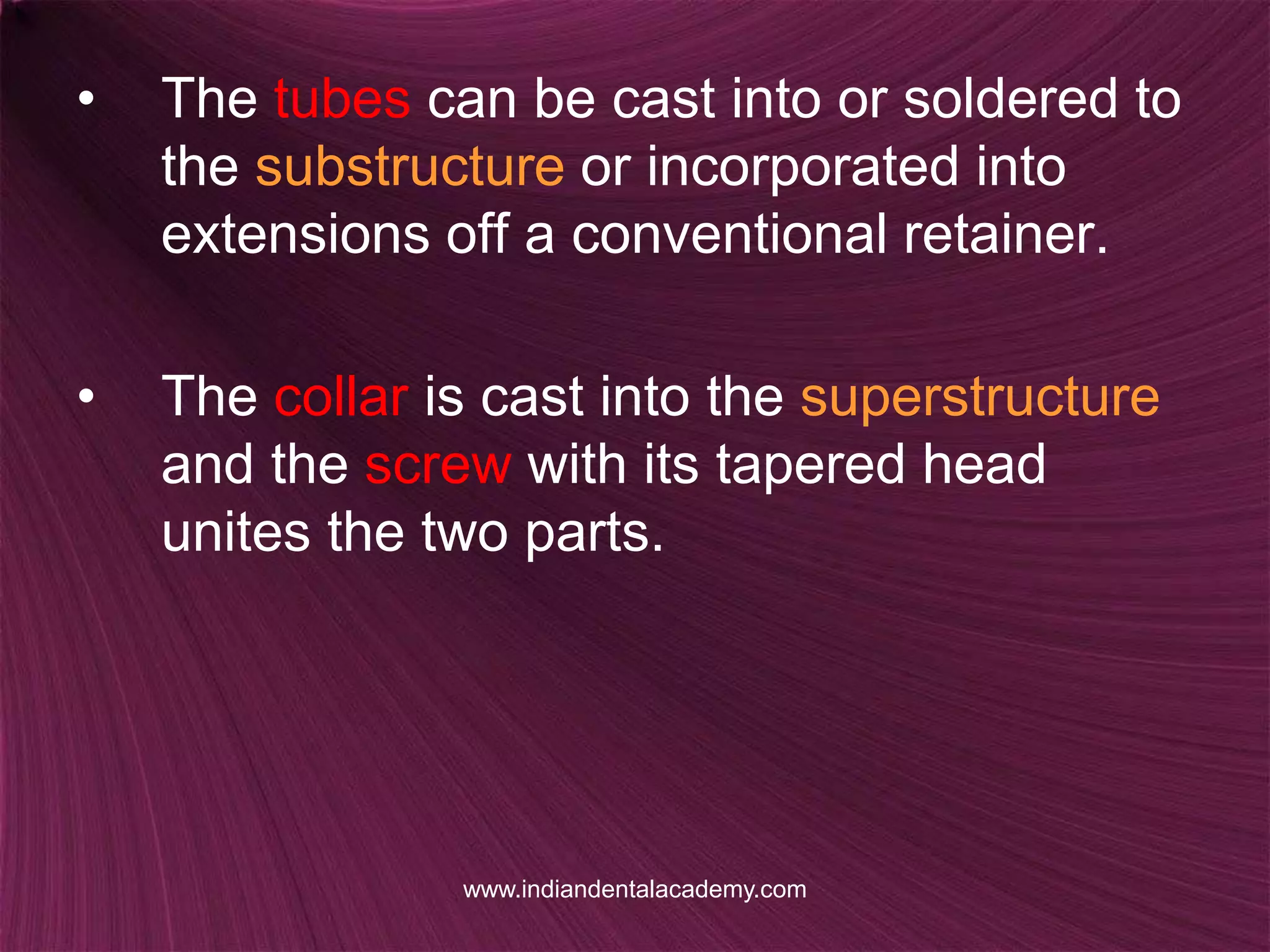 Non rigid connectors in fixed prosthesis / cosmetic dentistry training ...