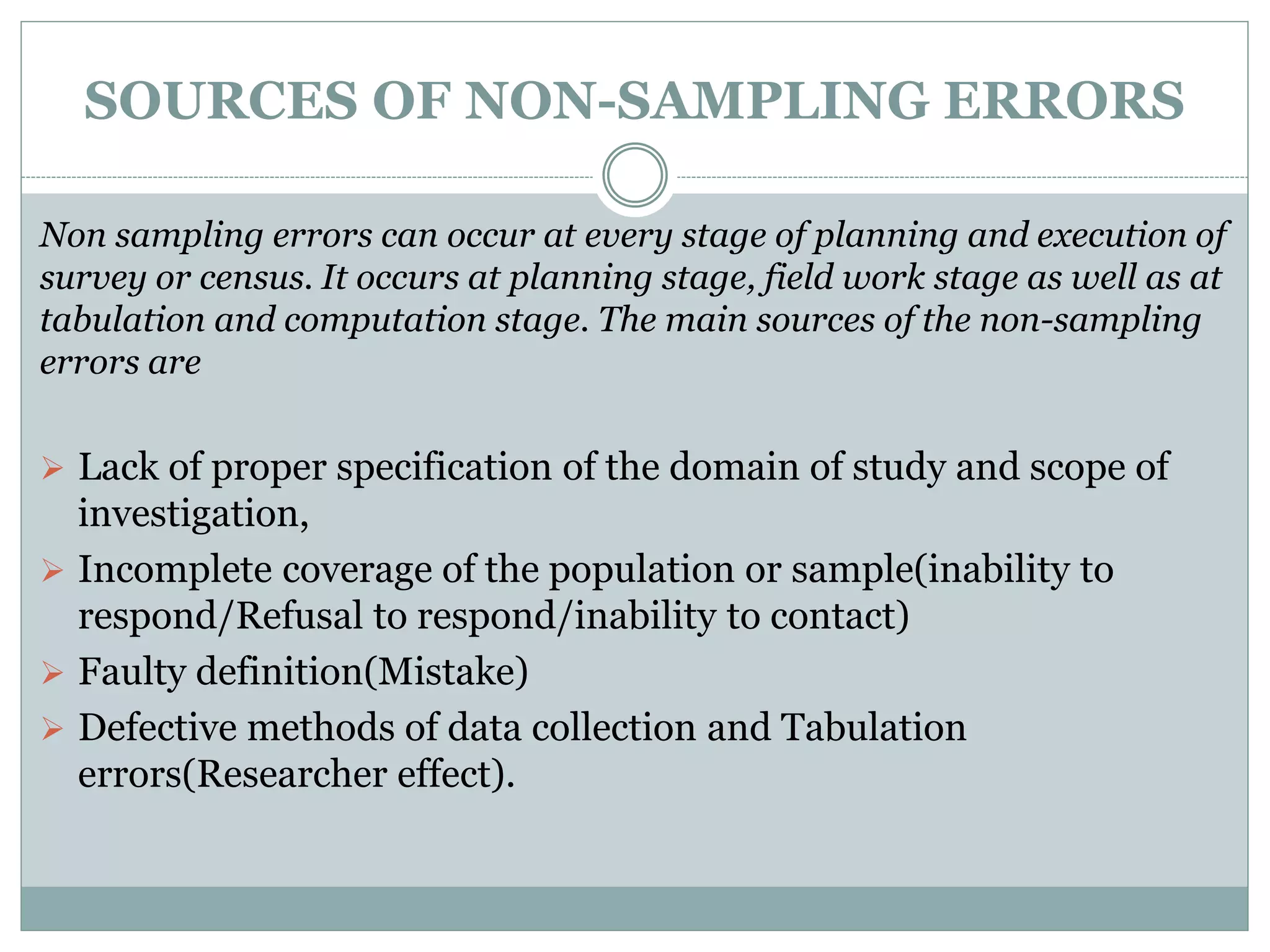 Non sampling error | PPTX