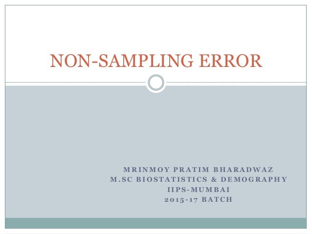 Non sampling error