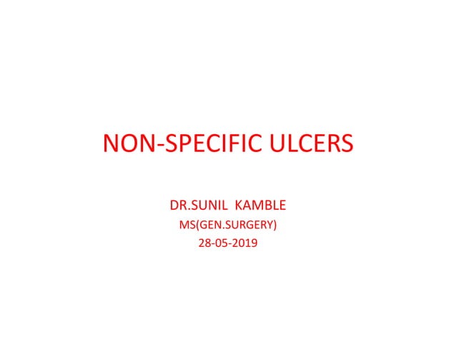 Non specific ulcers | PPTX