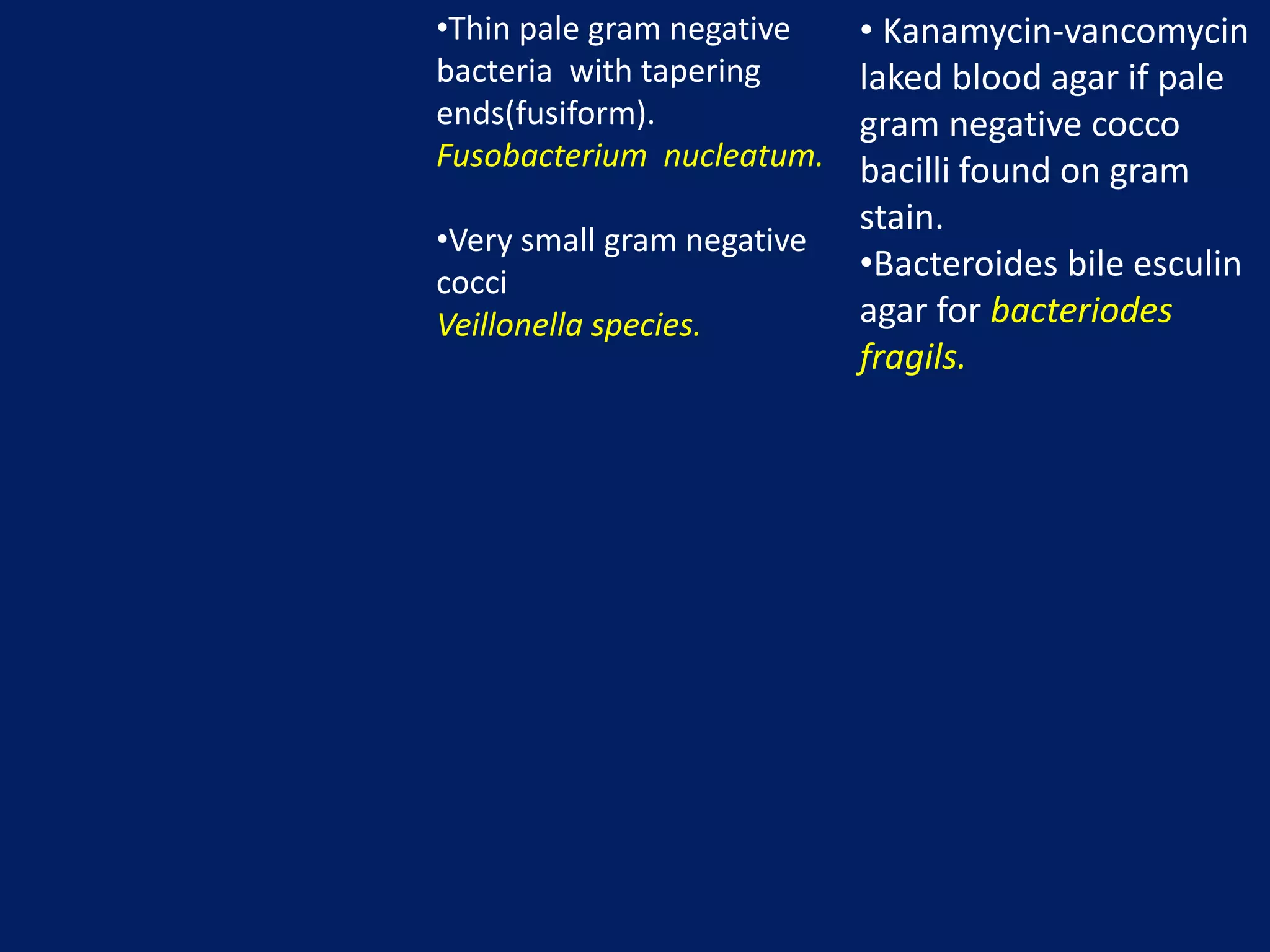 Non sporing anaerobes | PPTX