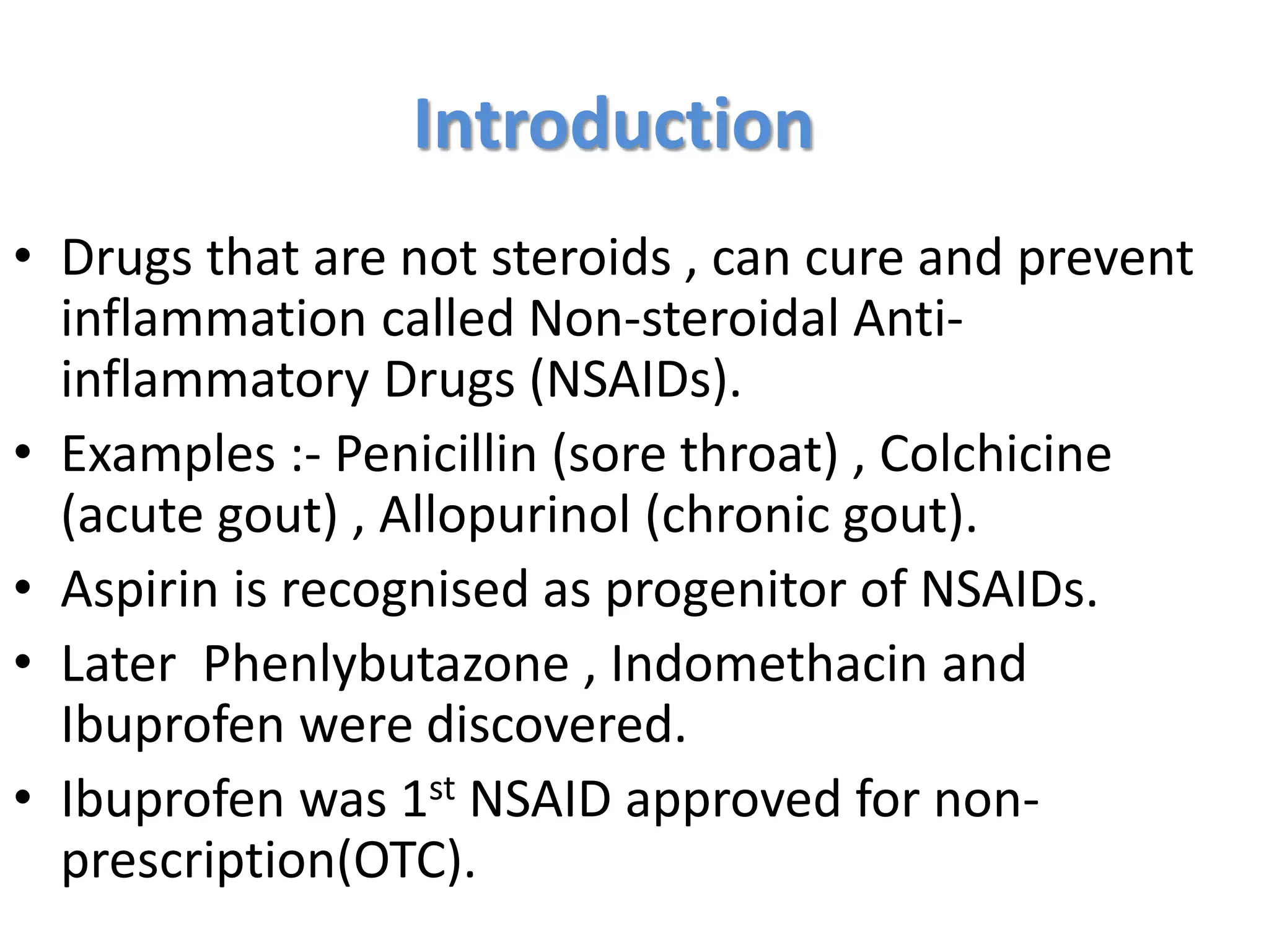 Non steroidal anti-inflammatory drugs | PPTX