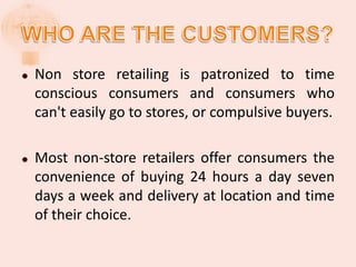 Non store based retailing | PPTX