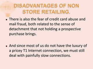 Non Store Based Retailing Final | PPTX