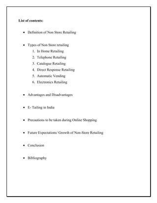 Non Store Retail Format | PDF