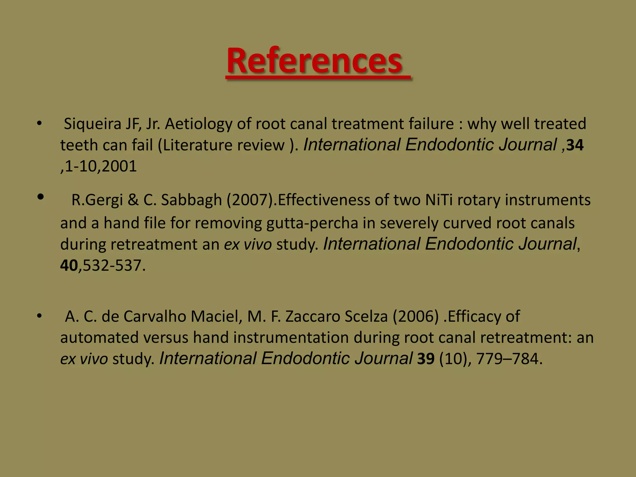 Non Surgical Re-treatment with RNT Files | PPTX