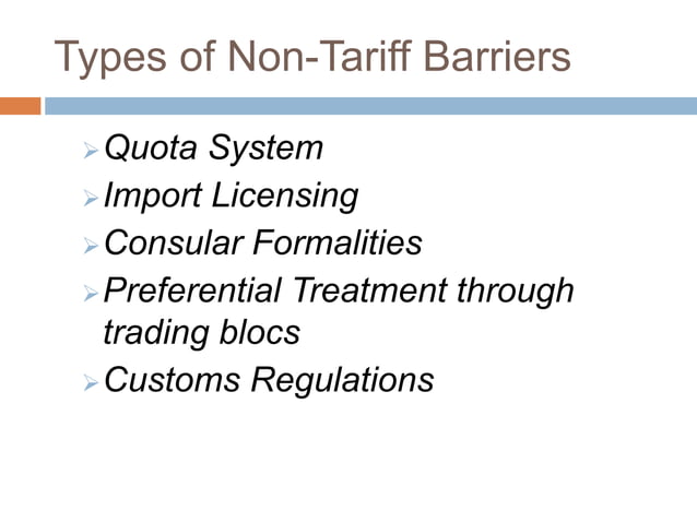 Non - tariff barriers | PPT