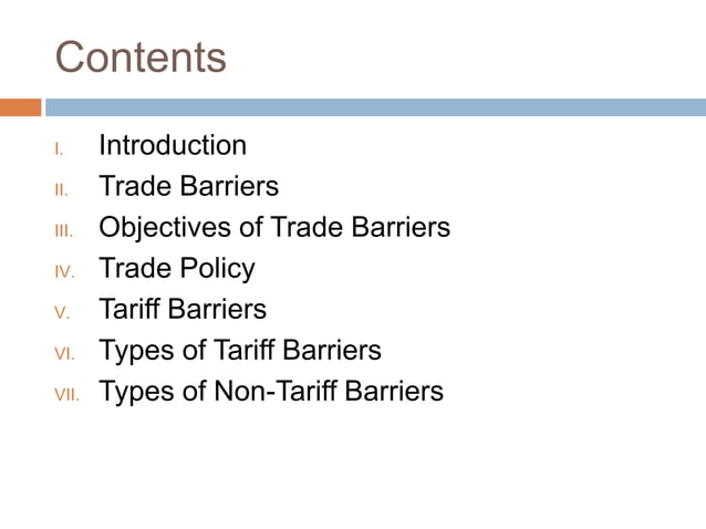 Non - tariff barriers | PPT