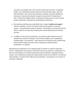 Non-Teaching Jobs- Why It Is Necessary In Schools | PPTX