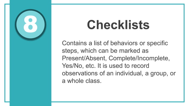 Non-Test Assessments | PPTX | Educational Assessment | Education