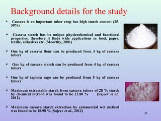Ultrasound and Ozone processing techniques in cassava starch and Sago ...