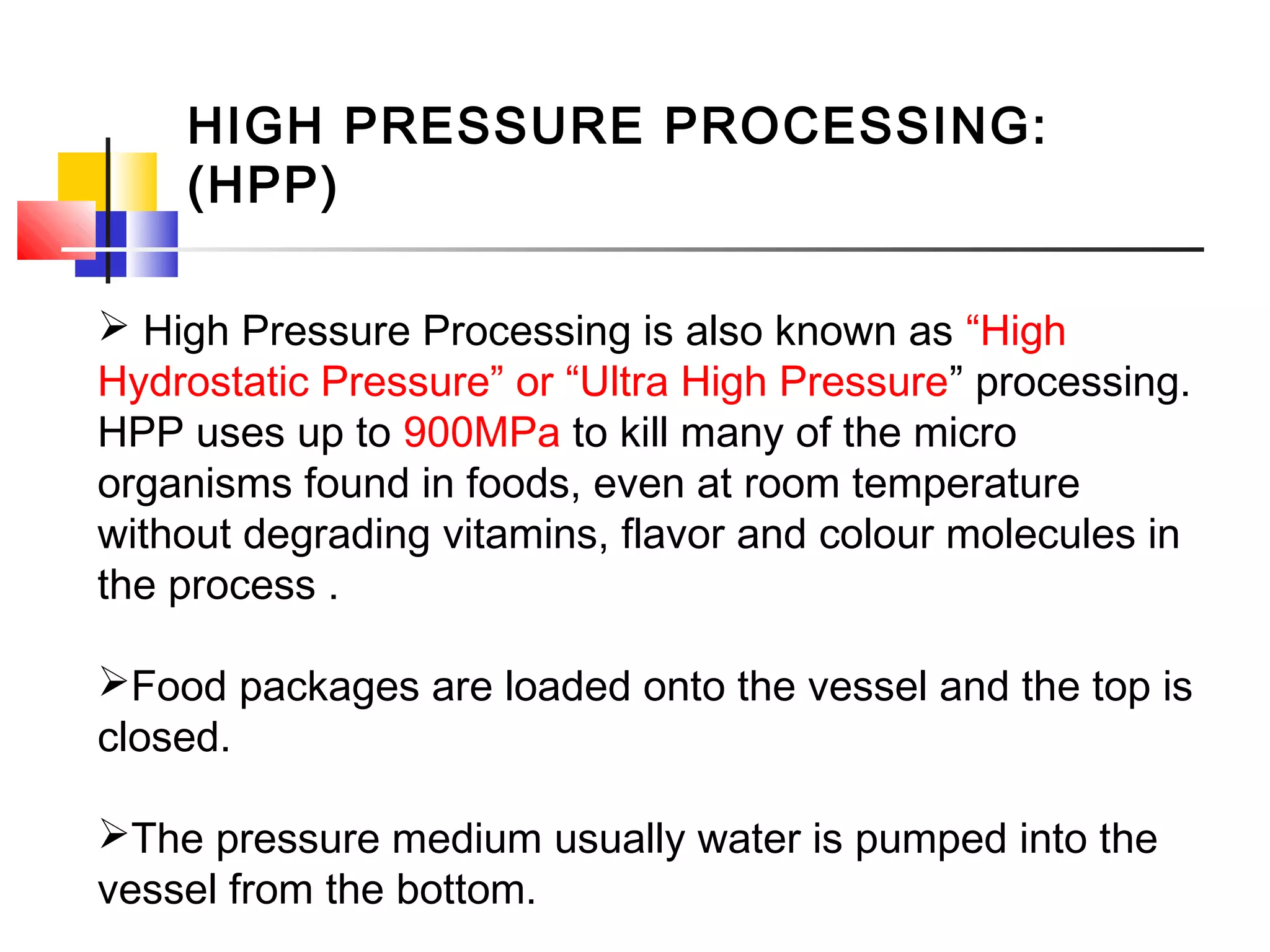 Non thermal process in preservation of food | PPT