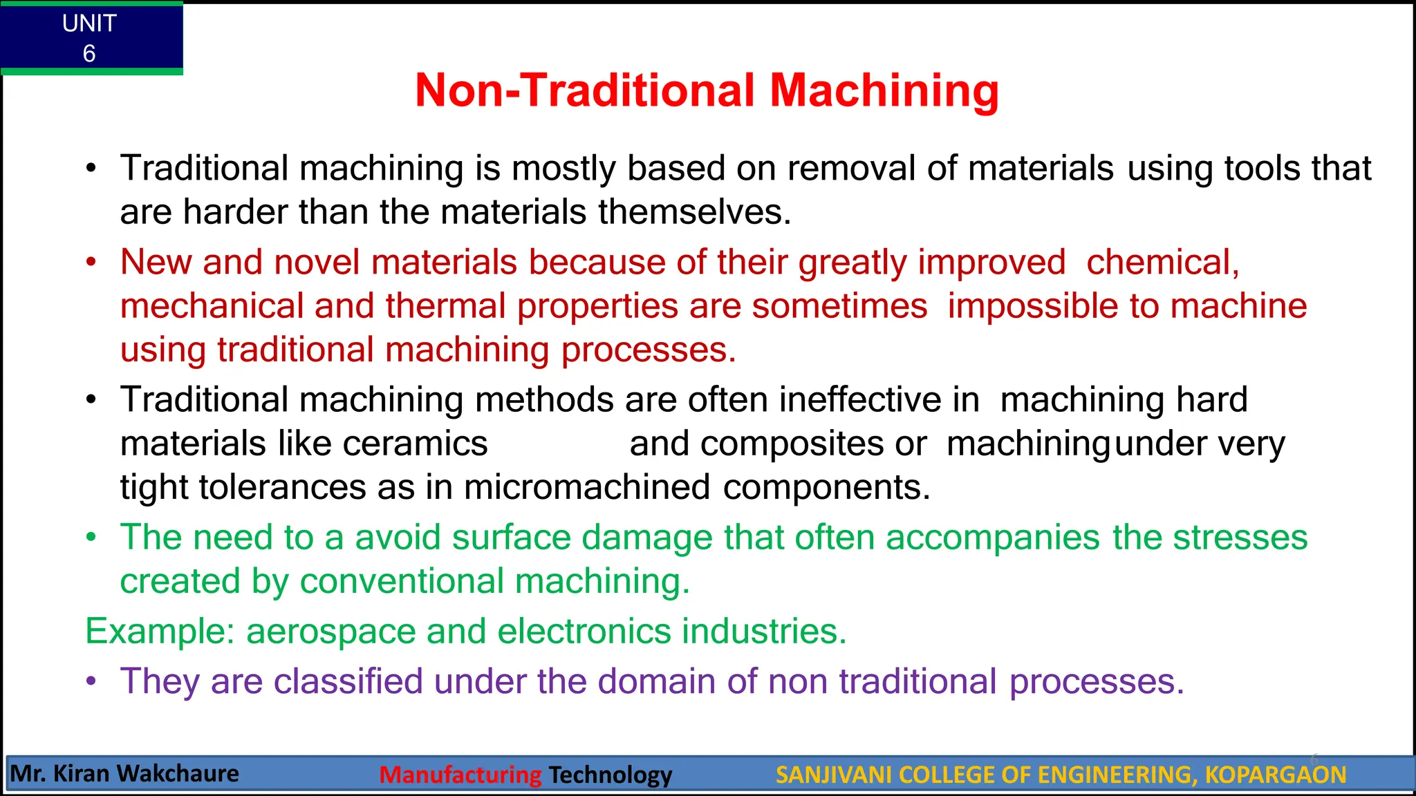Advanced Manufacturing Processes UG Program | PPTX