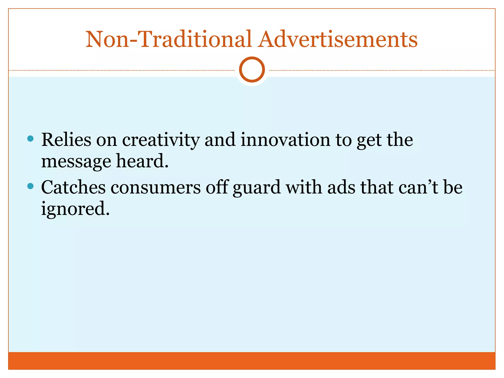Non Traditional Advertising | PPT