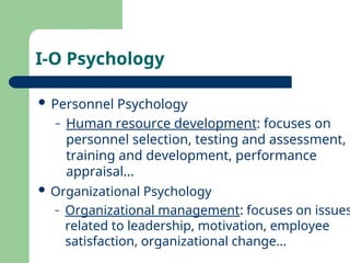 psychology career paths Traditional and non traditional | PPT