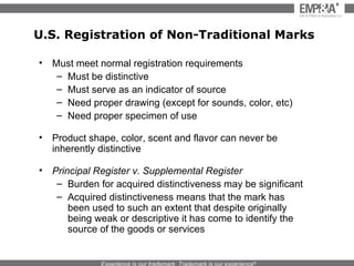 Non-Traditional Trademarks - AIPF Presentation January 2012 | PPT