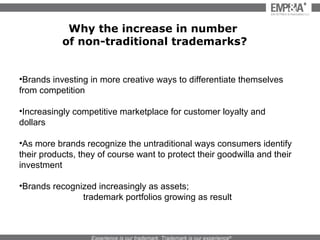 Non-Traditional Trademarks - AIPF Presentation January 2012 | PPT