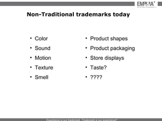 Non-Traditional Trademarks - AIPF Presentation January 2012 | PPT