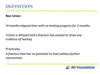 Non Union | PPT | Bone and Joint Conditions | Diseases and Conditions