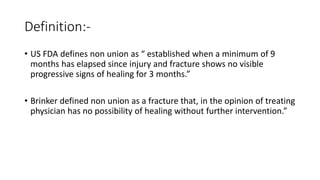 Non union causes | PPT