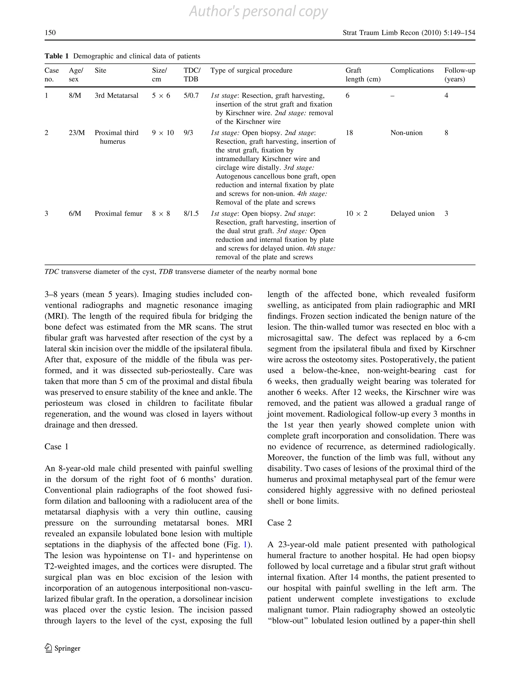 Non-vascularized fibular graft reconstruction after resection.pdf