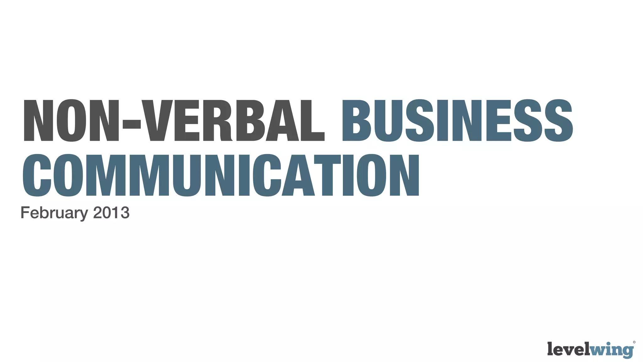 Nonverbal Business Communication | PDF