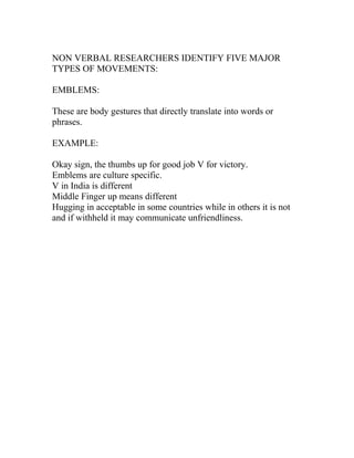 Non verbal communication | PDF