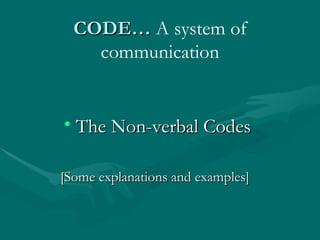Non verbal communication | PPT