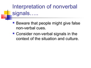 Non verbal communication | PPT