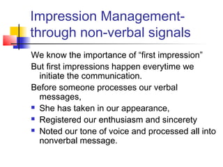 Non verbal communication | PPT