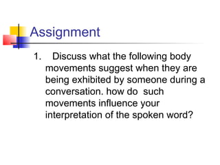 Non verbal communication | PPT