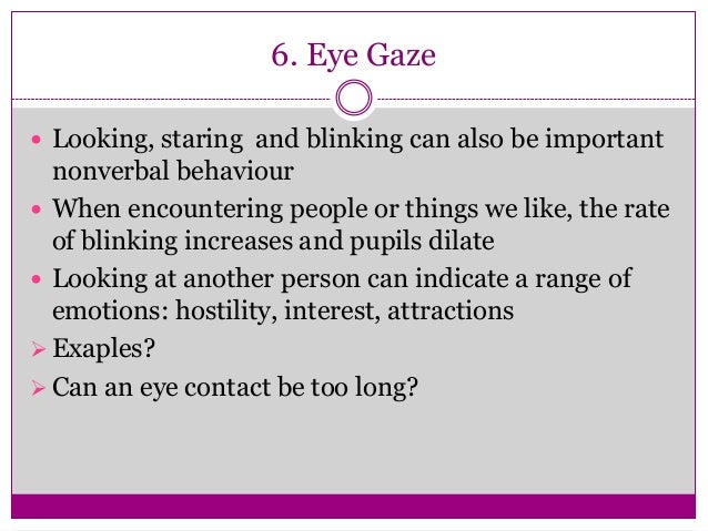 Eye Gaze Nonverbal Communication
