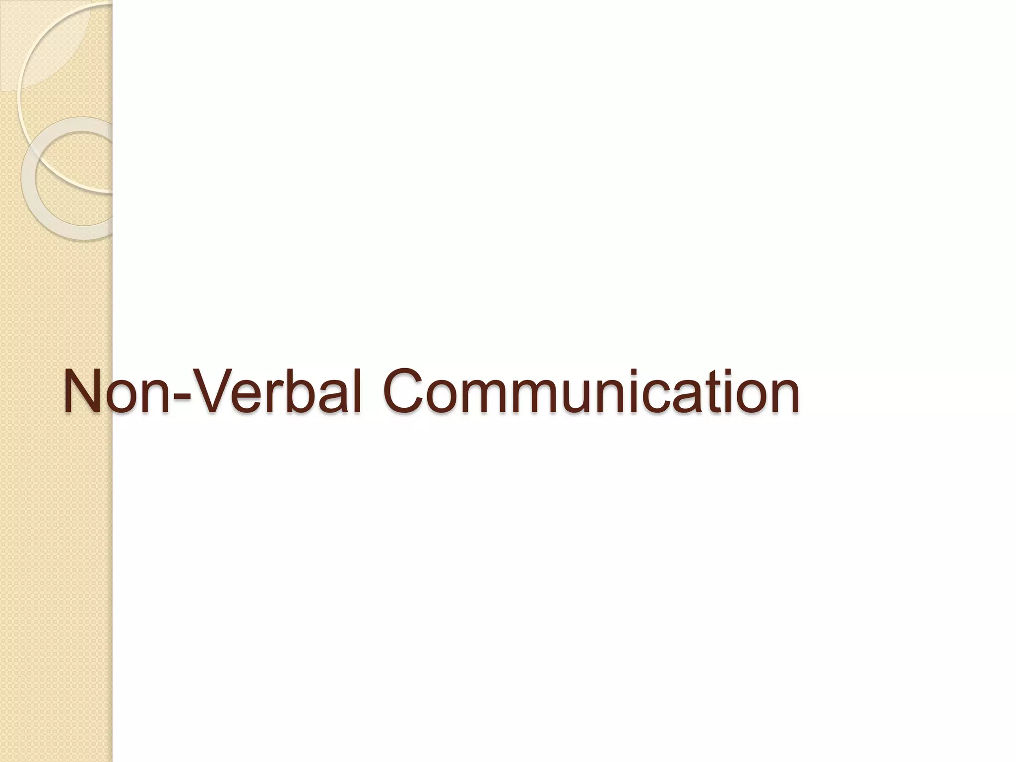Non Verbal Communication | PPTX