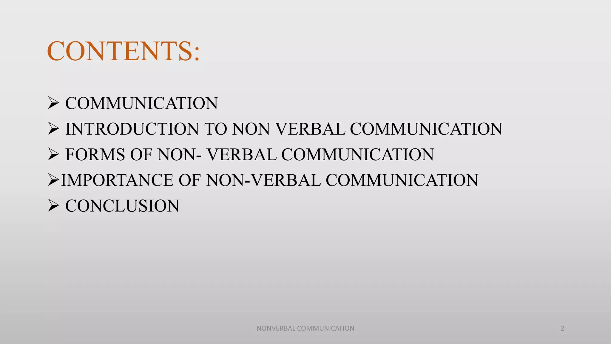 Non verbal communication | PPTX