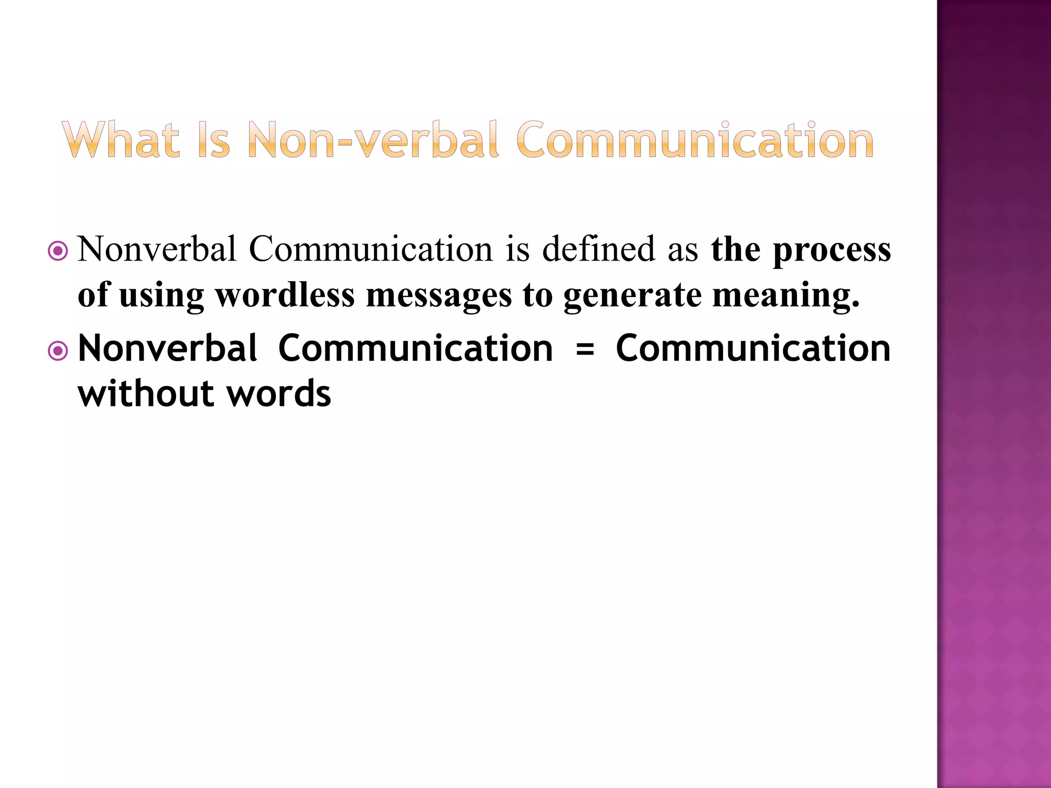 Non verbal communication | PDF