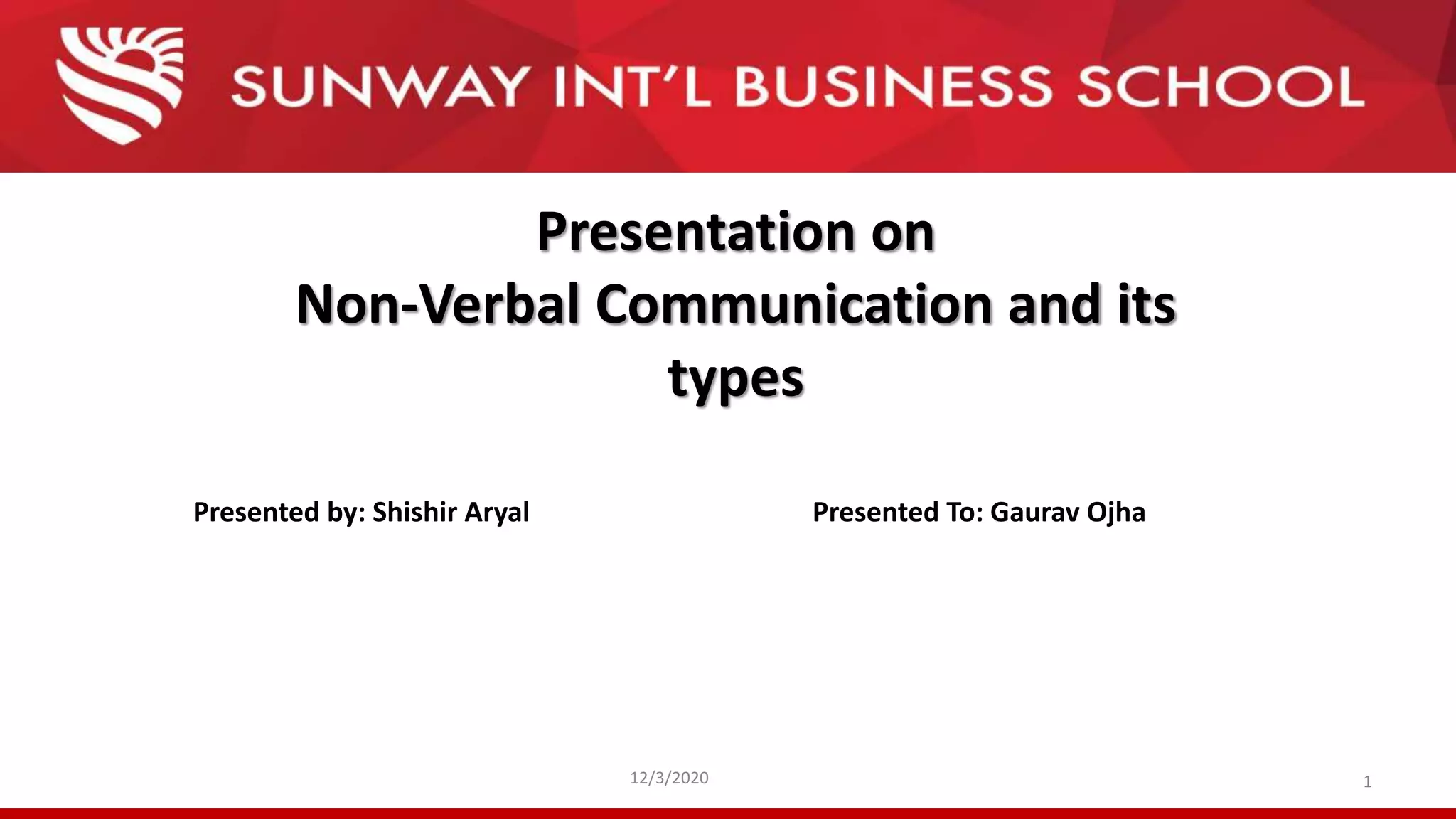 Non verbal communication | PPTX