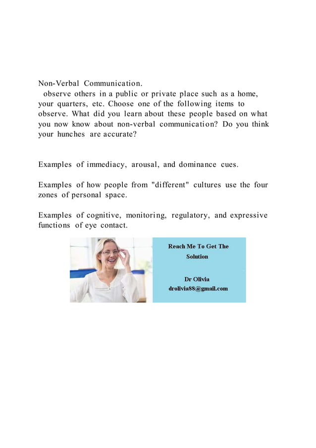 Non-Verbal Communication. observe others in a public or pri | DOCX