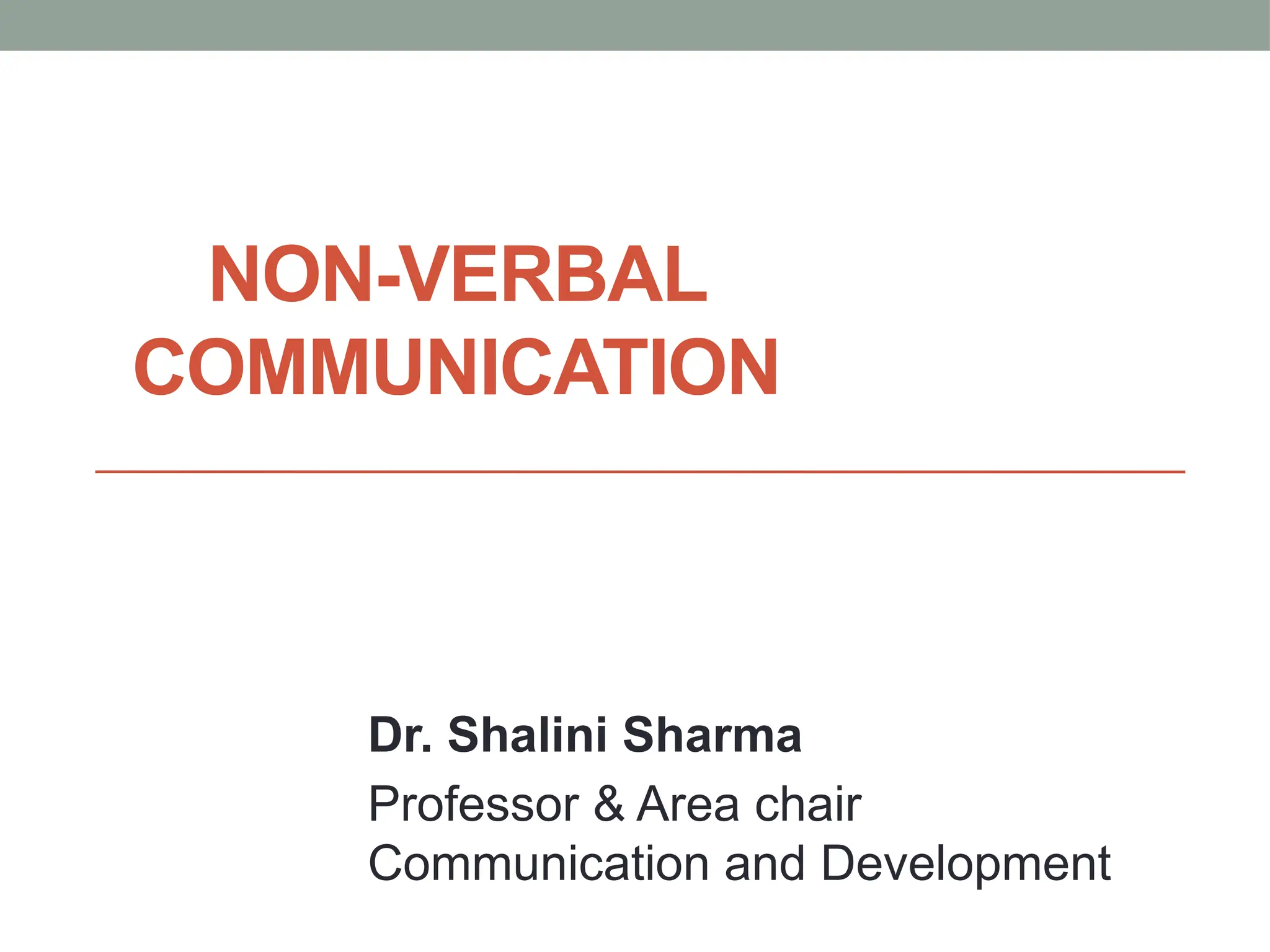 Non-Verbal Communication and types of NVCs | PPT