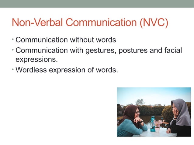 Non-Verbal Communication and types of NVCs | PPT