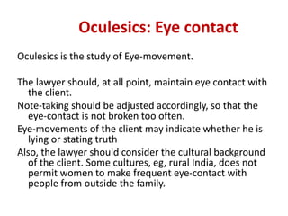 Non verbal communication for lawyers | PPTX