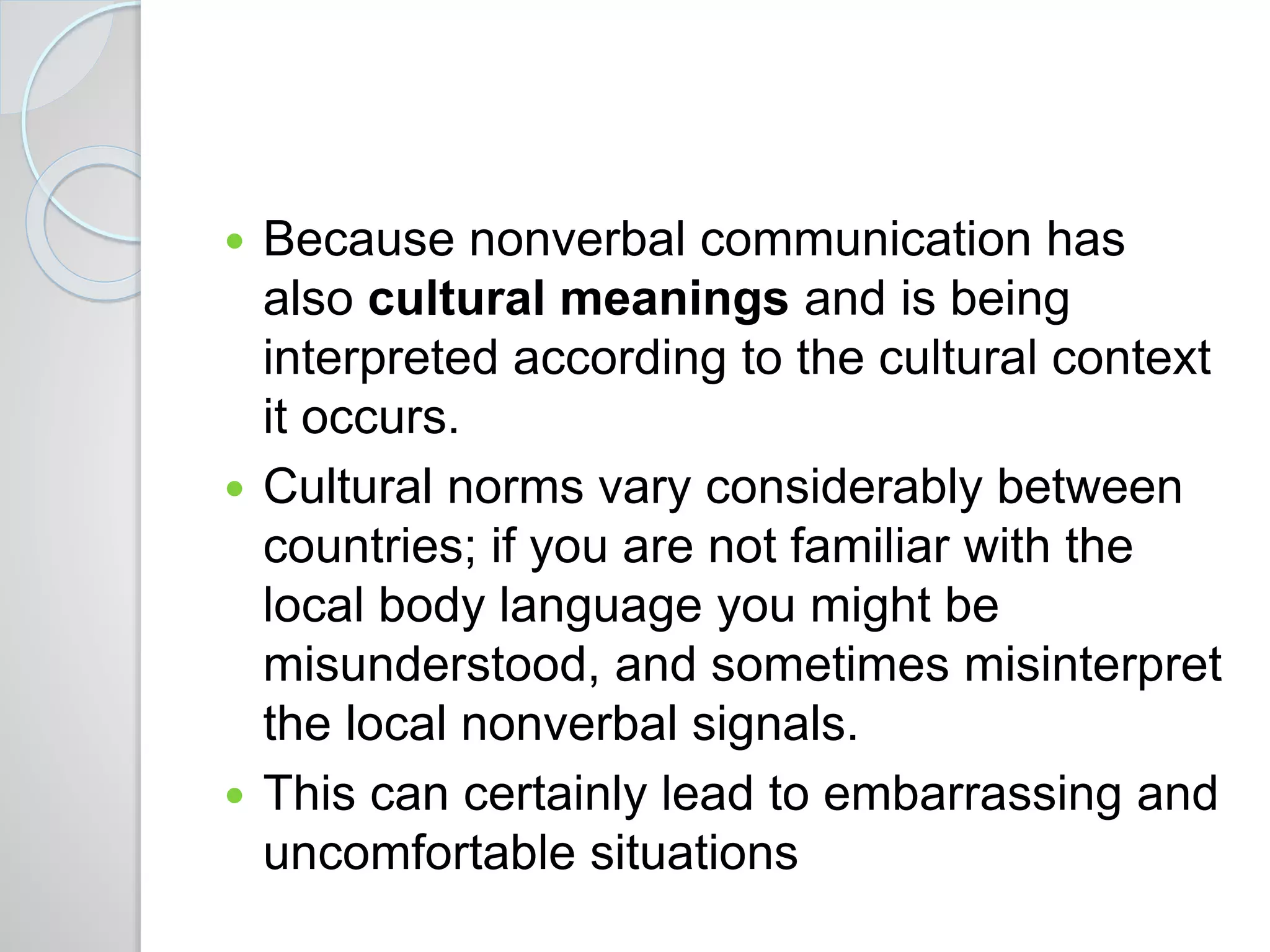 Non verbal communication in england | PPTX