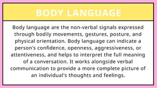 Non-Verbal Communication SEL Presentation Colorful Lined Illustrative ...