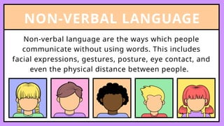 Non-Verbal Communication SEL Presentation Colorful Lined Illustrative ...