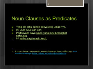 Nonverb Predicates in Indonesian | PPTX