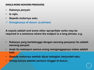 Non-verb Predicates in Bahasa Indonesia | PPT